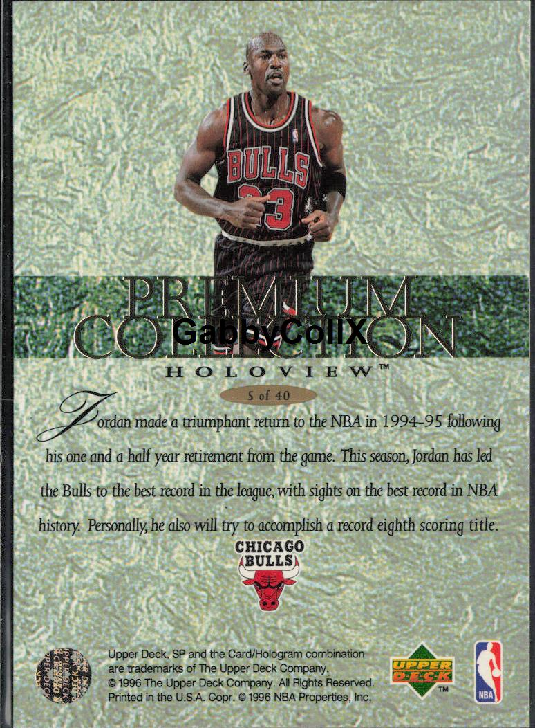 1995-96 SP #5 Michael Jordan Premium Collection Holoview – GabbyCollX